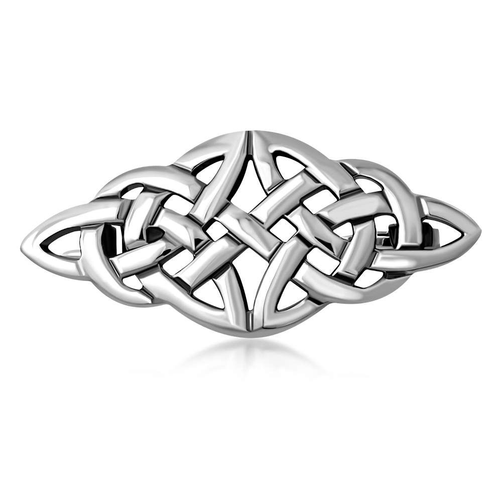 Celtic Brooches : Sterling Silver Celtic Knot Brooch - br2